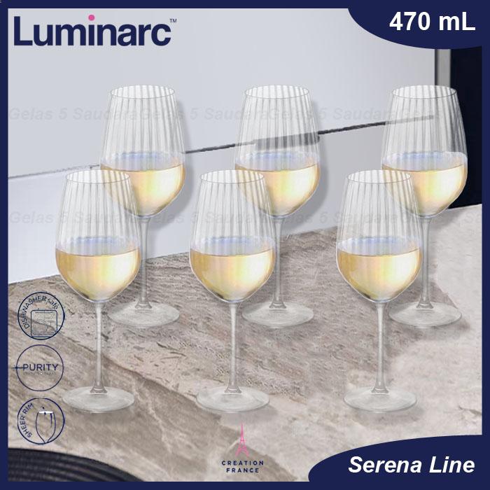 Jual 1 SET 6 PCS Luminarc Gelas Wine/Luminarc Gelas Kaki/Luminarc Serena Line/Luminarc Stemglass ...