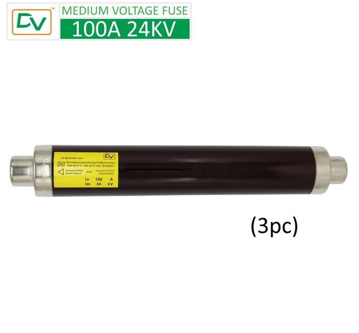 Jual MEDIUM VOLTAGE FUSE MV FUSE 24KV 100A (3PCS) MEDIUM VOLTAGE FUSE ...