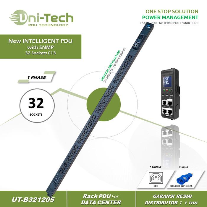 Jual New Intelligent rPDU 32 Sockets C13, 32A - Kota Bekasi - UNITECH PDU Store | Tokopedia