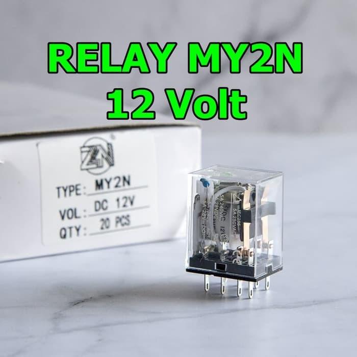 Jual RELAY MY2N MY2 12V 24V DC 220V AC Soket Relai 12 24 220 Volt - 12 ...