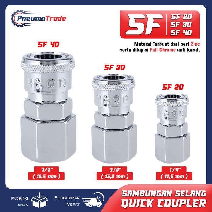 Promo Quick coupler sambungan selang PF coupling PF SAMBUNGAN SELANG ANGIN COUPLER SF-PF-SH-PH ...