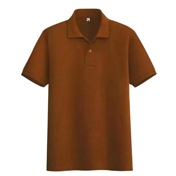 Jual Kaos polo shirt polos | kaos kerah pria seragam polos Coklat Susu ...