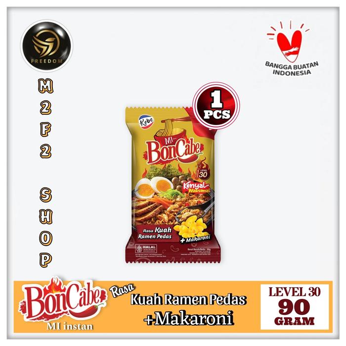 Jual Mi BonCabe Level 30 Rasa Mie Kuah Ramen Pedas + Makaroni | Bag ...