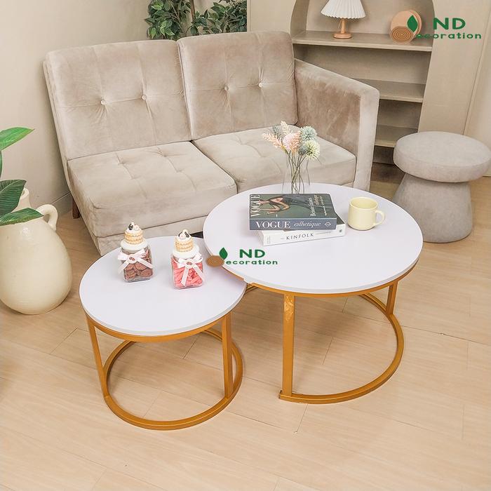 Promo Set Meja Tamu Bulat / meja bulat / meja kaki besi aesthetic ...