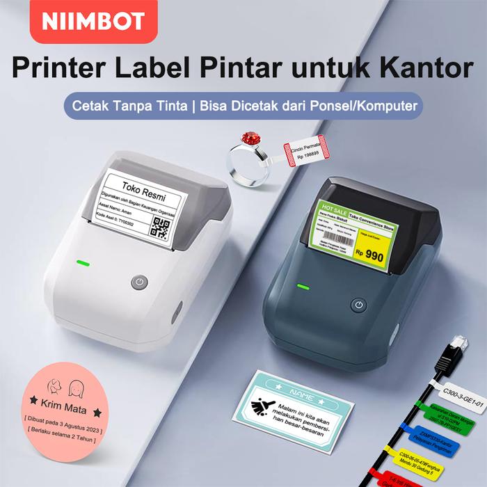 Promo Niimbot B1 Label Printer Label Stiker Thermal Bluetooth Portabel ...