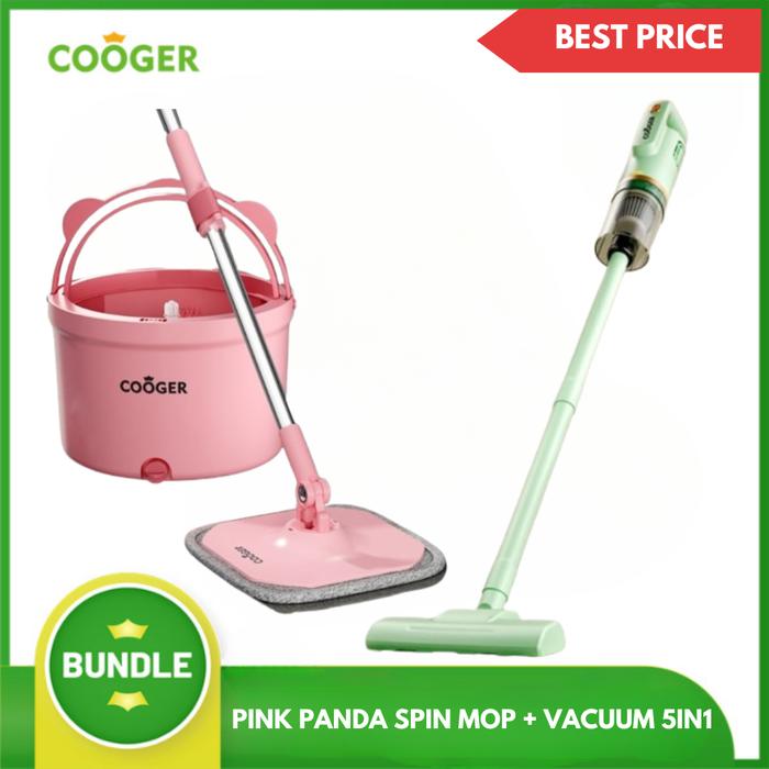 Promo COOGER BUNDLE Panda Spin Mop Dengan Vacuum 2IN1 - Kab. Bekasi ...
