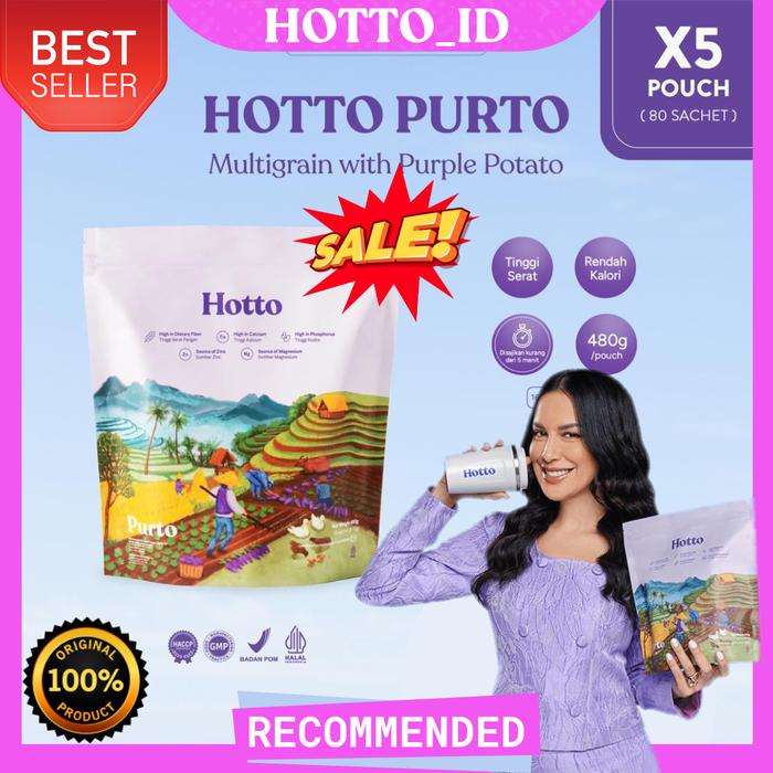 Promo PROMO!!! Hotto Purto 5 Pouch (80 sachet) Multigrain with Purple Potato - Jakarta Utara ...
