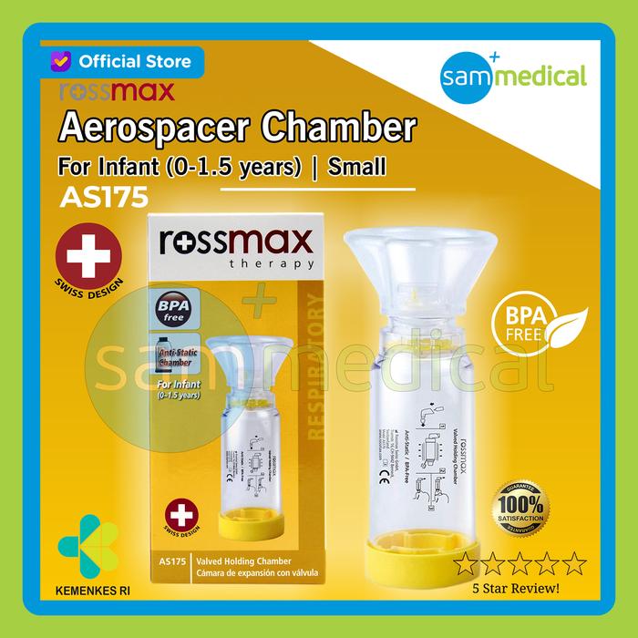 Promo Rossmax Aerospacer Aerochamber Spacer ASMA Small size (0 - 1.5 ...