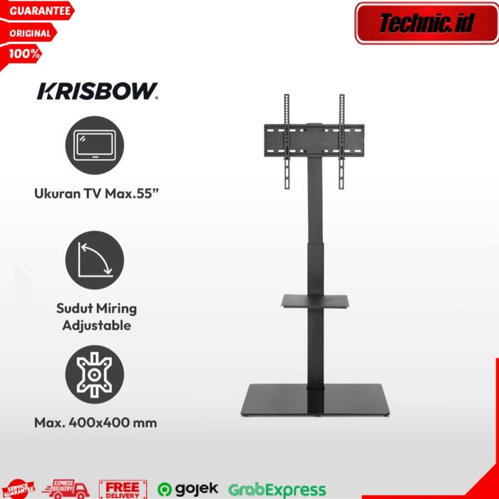 Jual Krisbow Tiang Bracket TV Standing Fix Dengan Kaca 32 40 42 43 50 ...