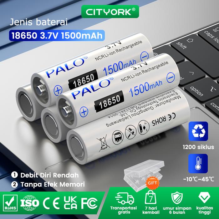 Jual Cityork Baterai Cas 18650 Point Top 1500mAh 30A 3.7V Original 100% ...