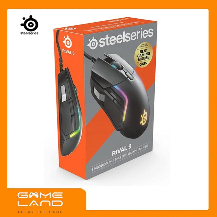 Promo SteelSeries Rival 5 Gaming Mouse with PrismSync RGB Lighting and 9 Programmable Buttons ...