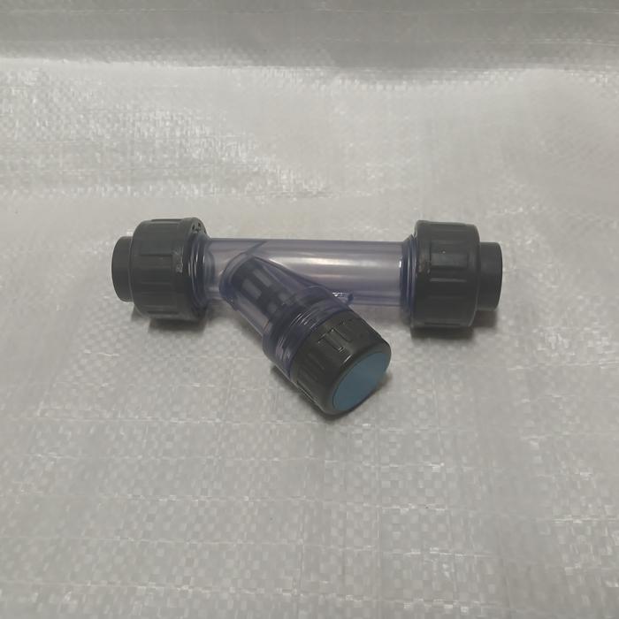 Jual y strainer pvc 1 1/2" inch transparant DN40 jis 10k socket ...