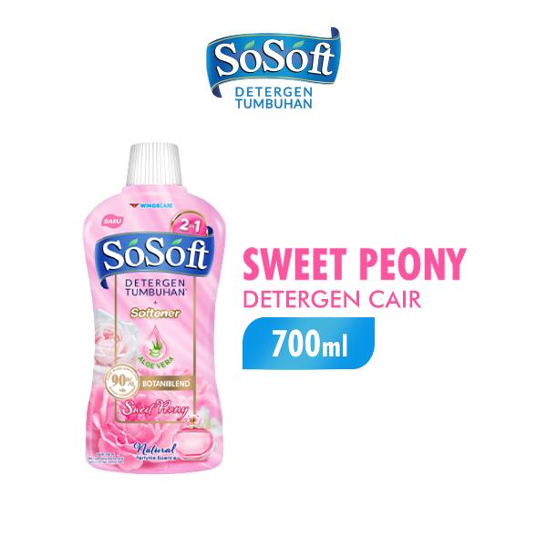 Jual Sosoft Deterjen Cair Sweet Peony Natural Perfume Botol 700 ml ...