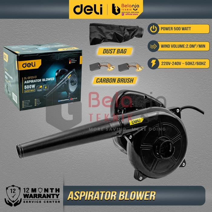 Promo Deli Hand Blower Tangan 500W Mesin Blower Listrik Tiup Debu ...