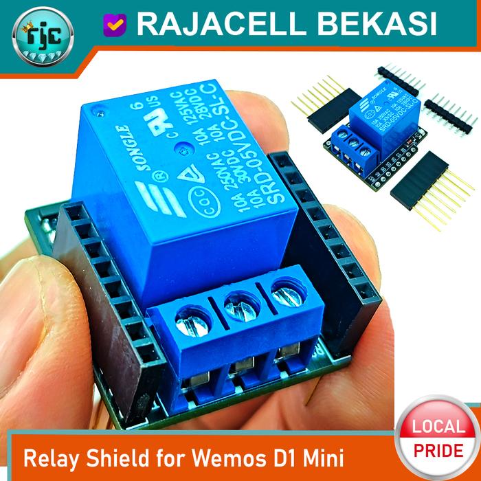 Jual Wemos D1 Mini Relay Module Shield 220V 10A for D1mini project ...