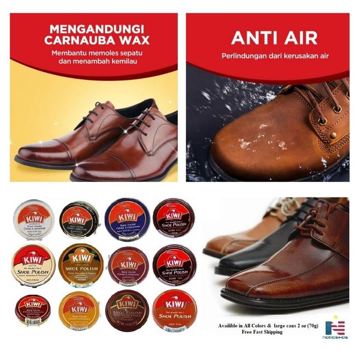 Jual Paket Semir Sepatu Kiwi Shoe Polish Lengkap Dengan Sikat Kinclong ...