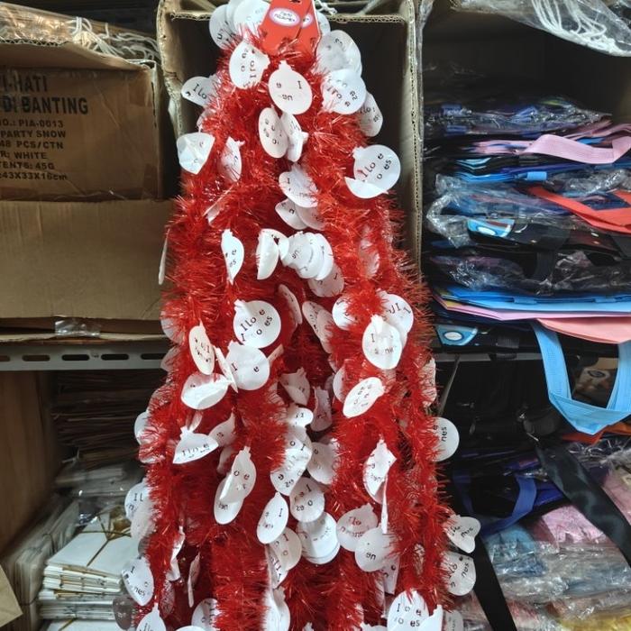 Jual Rumbai merah putih foil hiasan 17 agustus aksesoris agustusan ...