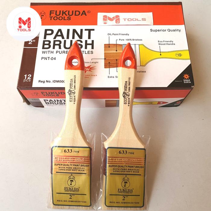 Jual Kuas Cat FUKUDA 2" (harga/pc) - FUKUDA Kuas Cat 633 Bulu Putih - Jakarta Utara - MMJ TOOLS ...
