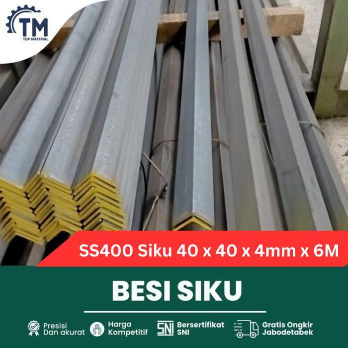 Jual Harga Besi Siku SS400 4x4 cm (40 x 40) tebal 4mm panjang 6 meter - KS,EQ,IBB - Kab ...