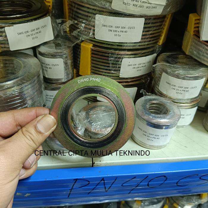 Jual Spiral Wound Gasket 11/2" inch Carbon Steel SWG PN40 DN40 ...