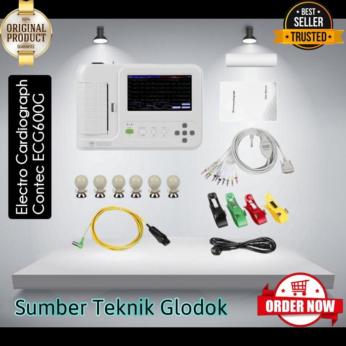 Jual Electro Cardiograph CONTEC ECG600G With Printer ECG EKG Electro ...