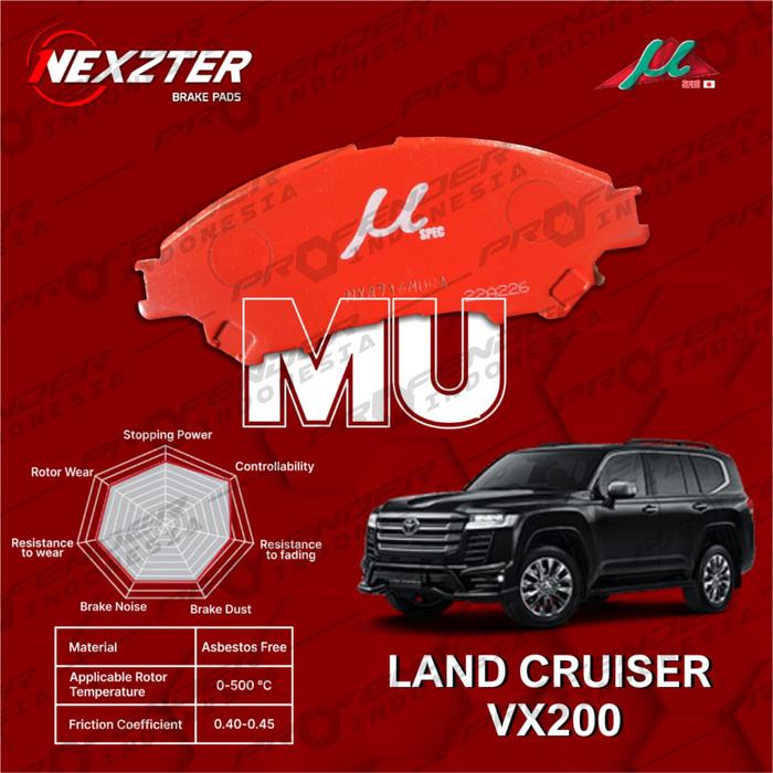 Jual NEXZTER MU SPEC - Kampas Rem Brake Pad Ceramic - Toyota land Cruiser LC LC200 VX200 200 ...