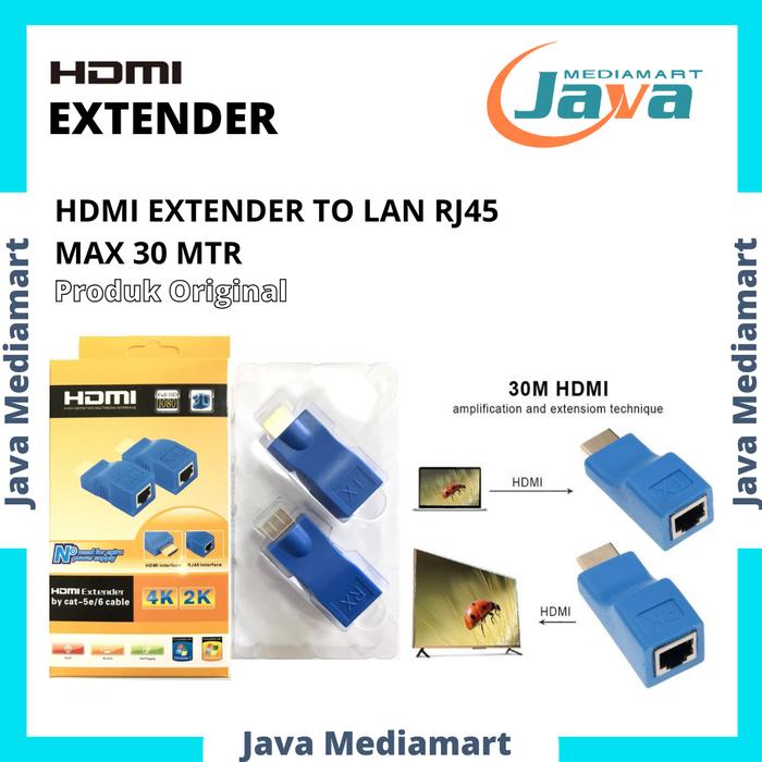 Jual HDMI Extender 30 Meter HDMI To LAN RJ45 HDMI to LAN Extender 30M ...