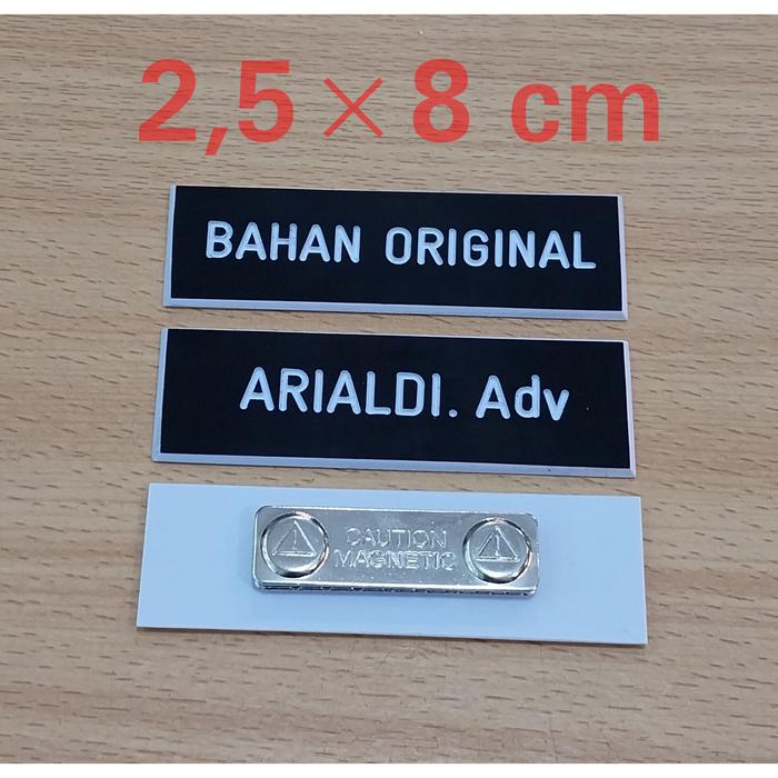 Jual papan nama dada grafir pdh bahan ORIGINAL ukuran 2,5×8 cm nametag ...