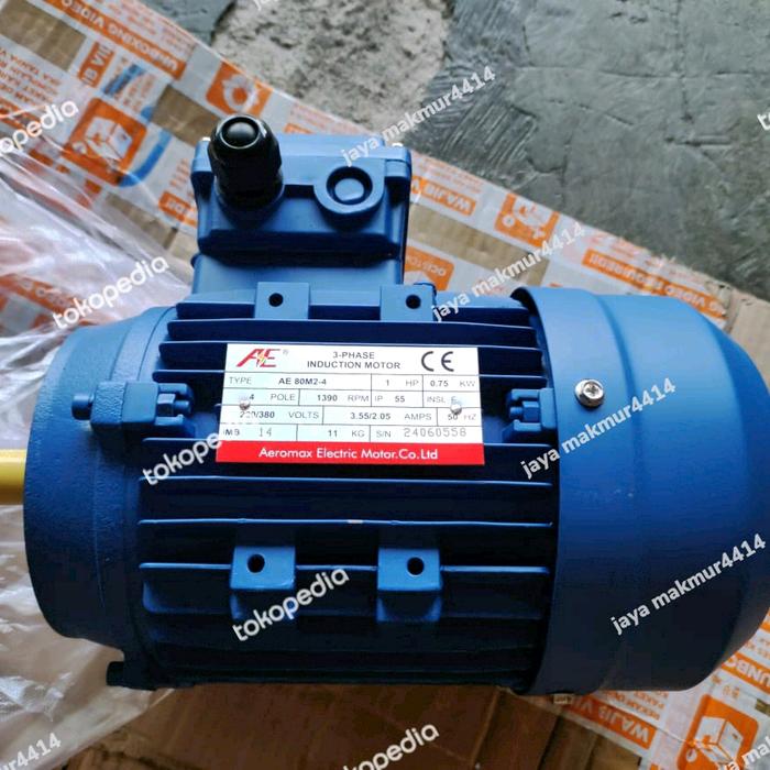 Jual Dinamo 0.75kw 3phase 4pole B14 induction motor 1 HP 3 phase 4 pole B14 - Kota Tangerang ...