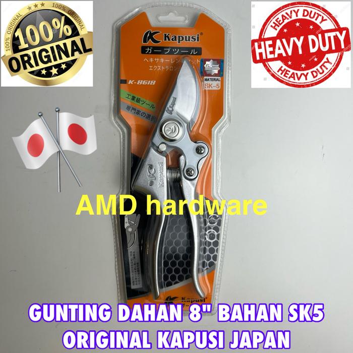 Jual Gunting Dahan Kayu Kopi Ranting Tanaman 8"inch SK5 KAPUSI JAPAN K8618 - Jakarta Barat - AMD ...
