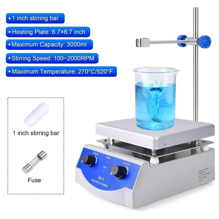Jual Hot Plate Magnetic Stirrer SH3 Magnet Stirer SH-03 Magnetik ...