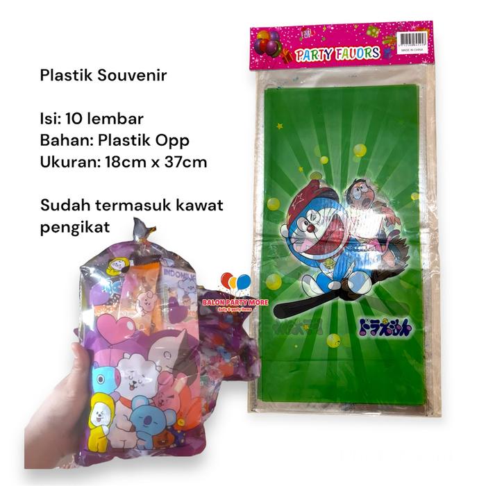 Jual (S DORAEMON 1 PACK ISI 10 LBR) Plastik Bingkisan Bening OPP ...