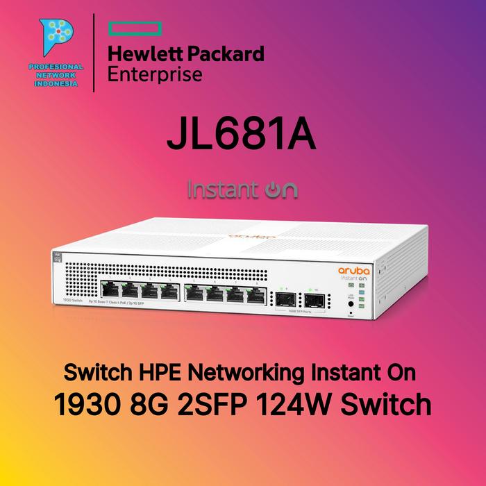 Promo HPE ARUBA JL681A Aruba Instant On 1930 8G 2SFP 124W Switch Cicil ...