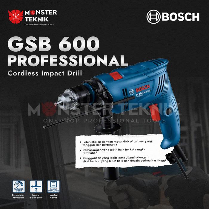 Jual Bosch GSB 600 Mesin Bor Tembok Impact Drill GSB600 - Jakarta Pusat ...