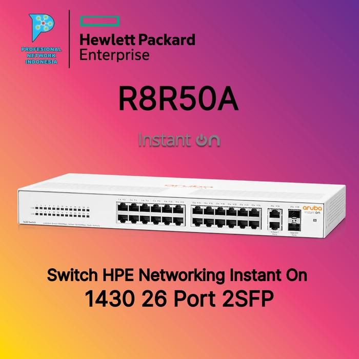 Promo R8R50A Aruba Instant On 1430 26G 2SFP Switch Cicil 0% 3x ...