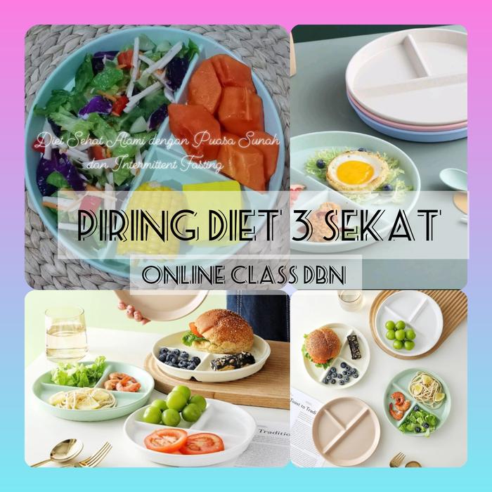 Jual Piring Sekat/Piring Diet /Pas Porsi Diet Sehat Berimbang(warna ...