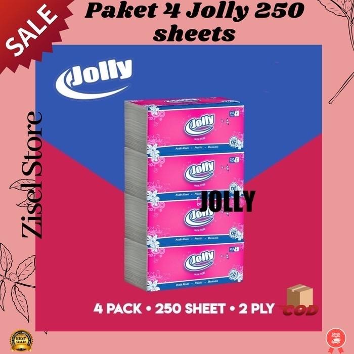 Promo [ PAKET ISI 4 JOLLY ] TISU TISSUE JOLLY 250 SHEET 2ply PROMO ...
