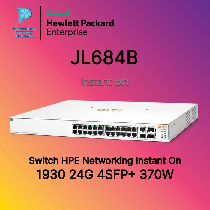 Promo Aruba Instant On 1930 24G JL684B Class4 PoE 4SFP/SFP+ 370W Switch ...