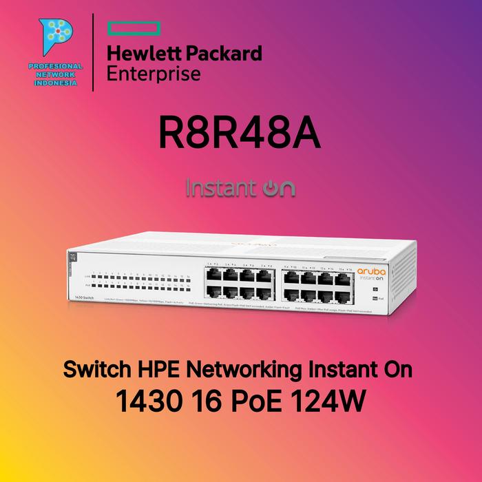 Promo Aruba Instant On 1430 16G Class4 PoE 124W Switch R8R48A Cicil 0% ...
