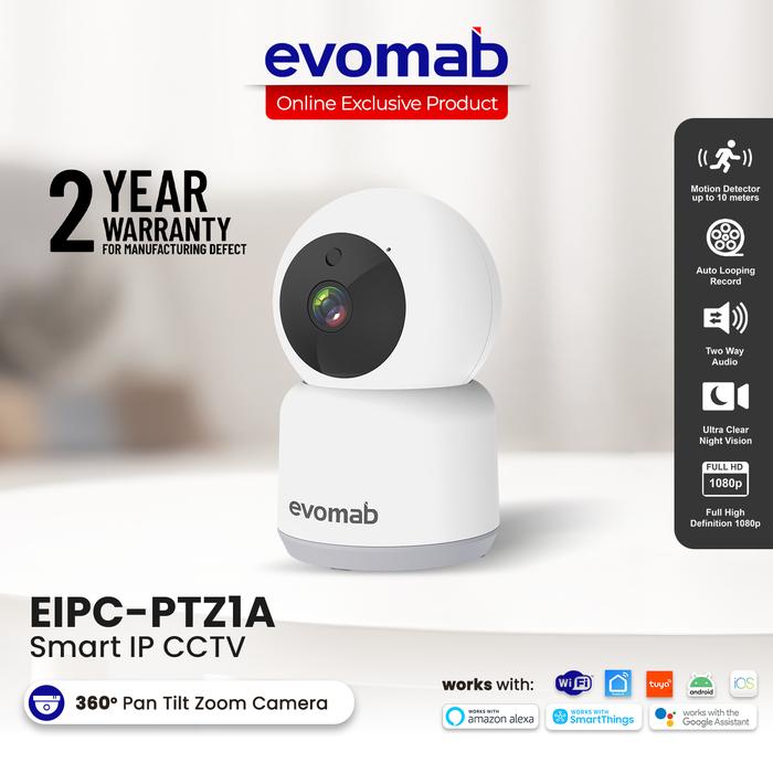 Promo Kamera CCTV Indoor Wifi Portable 360° 1080p evomab EIPC-PTZ1A ...