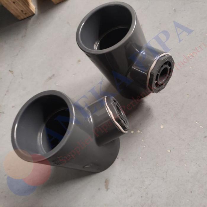 Jual Reducer Tee UPVC Sch 80 Size 4 x 1/2 Inch Socket x Socket ASTM ...