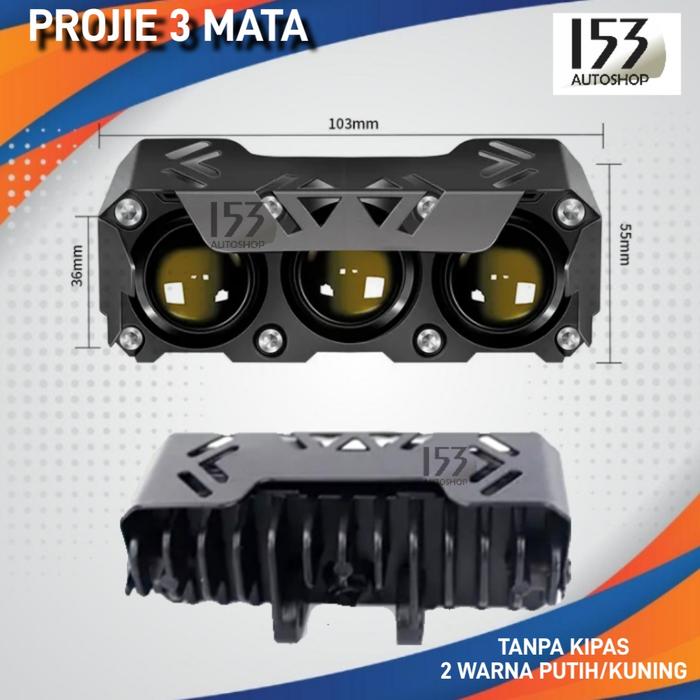Jual LED Projie 3 Mata Tanpa Kipas 2 Warna - Kota Medan - 153 Auto Shop ...