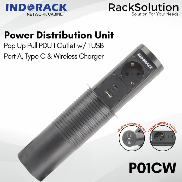 Promo INDORACK PDU 1 Outlet Power Socket Stop Kontak Tanam 1 Lubang w ...