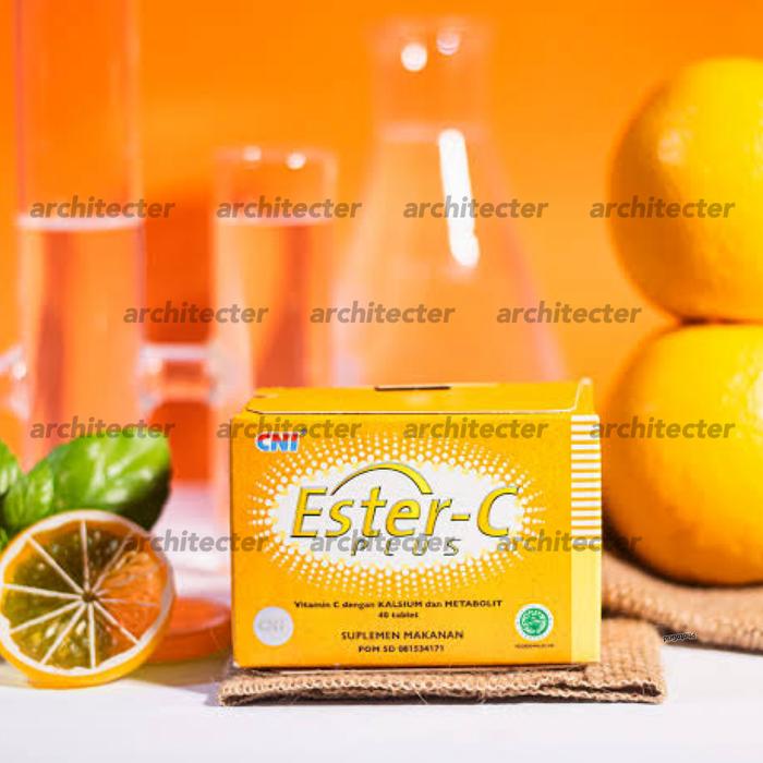 Promo ESTER C PLUS CNI VITAMIN C KEMASAN BOX / STRIP ISI 40 TABLET ASLI ...