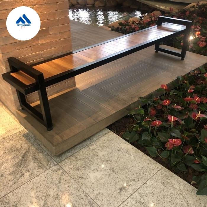Jual bangku kursi bench panjang kayu kaki besi industrial - Kota Depok ...