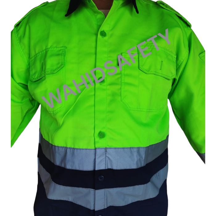 Jual Baju/ Seragam Kerja Kombinasi Safety Asgard - Hijau Navy, L - Kota ...