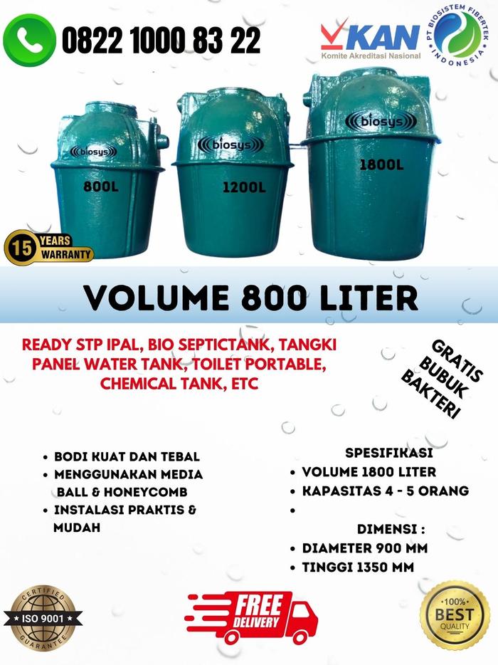 Jual Septic tank biotech sistem 800 liter - BS 6, Septic tank bio ...