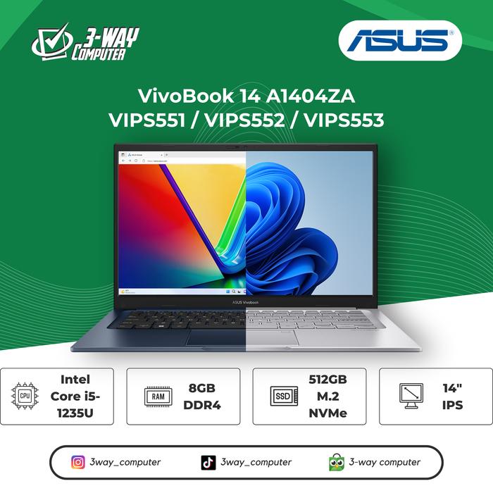 Jual Asus VivoBook 14 A1404ZA – Intel Core i5-1235U|8GB|512GB|14" FHD IPS - Kota Semarang - 3 ...