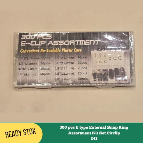 Jual 300 pcs E type External Snap Ring Assortment Kit Set Circlip ...