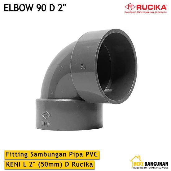 Jual Elbow 2 inch Rucika - Fitting Pipa PVC Knie Keni Knee L 50 mm - Kota Tangerang - Depi ...